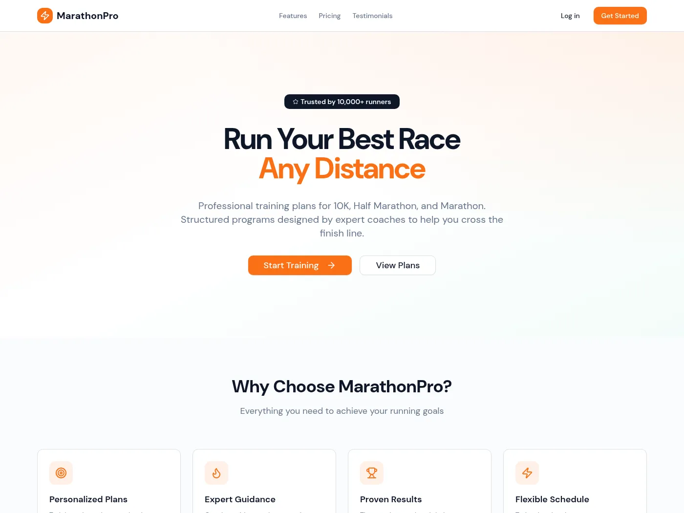 Marathon Plan SaaS