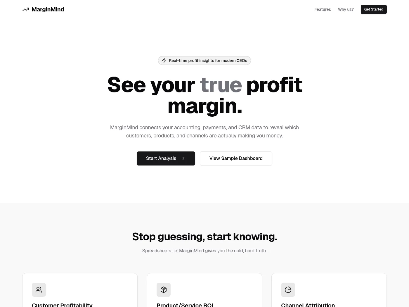 MarginMind SaaS Analytics