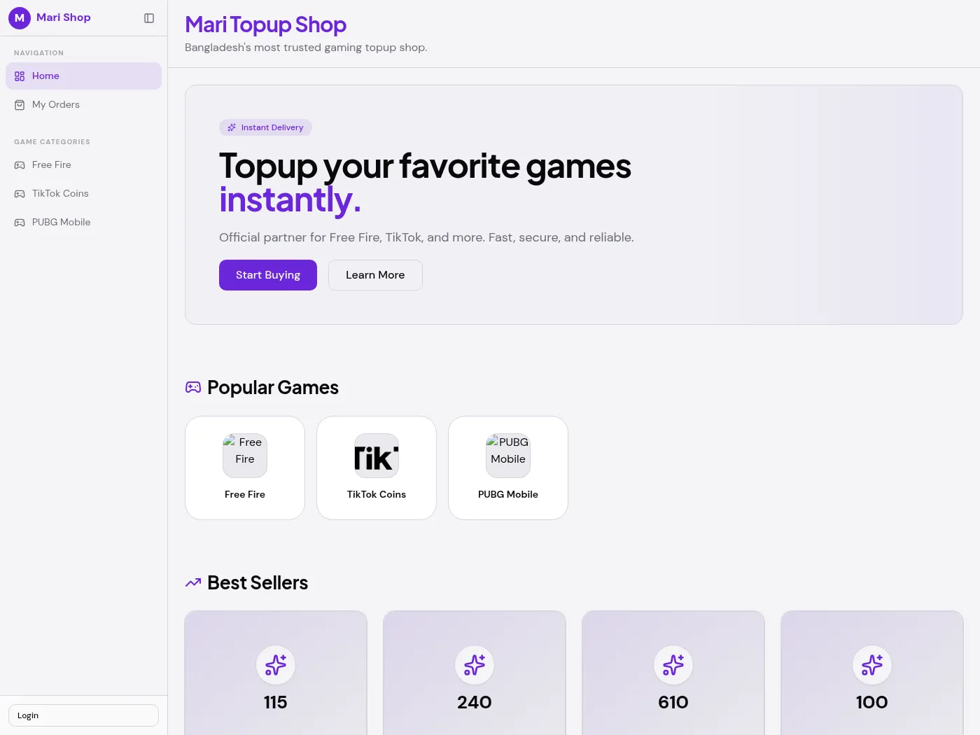 Mari Topup Shop
