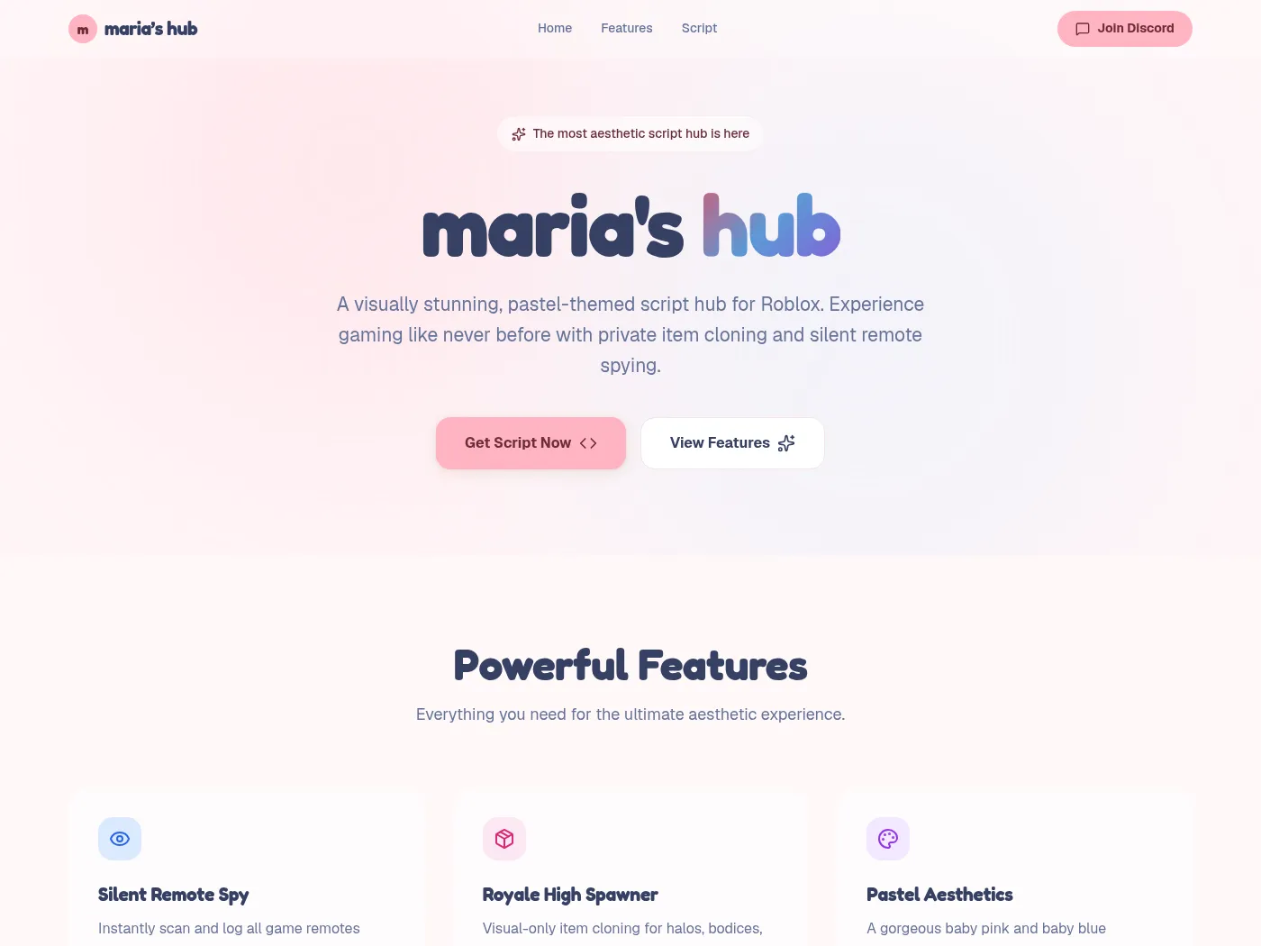 Maria's Hub Roblox GUI