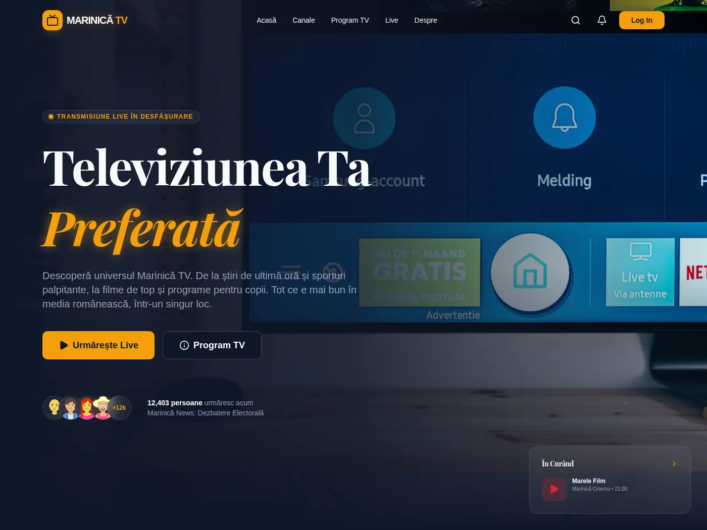 Marinică TV Channel Page