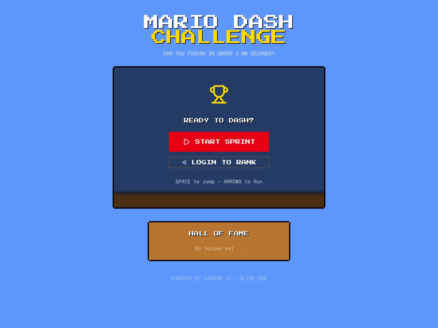 Mario Dash Challenge