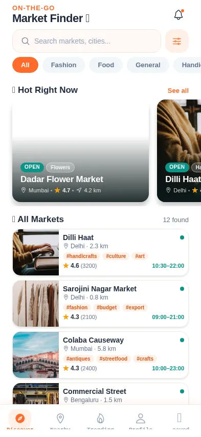 On-the-Go Market Finder