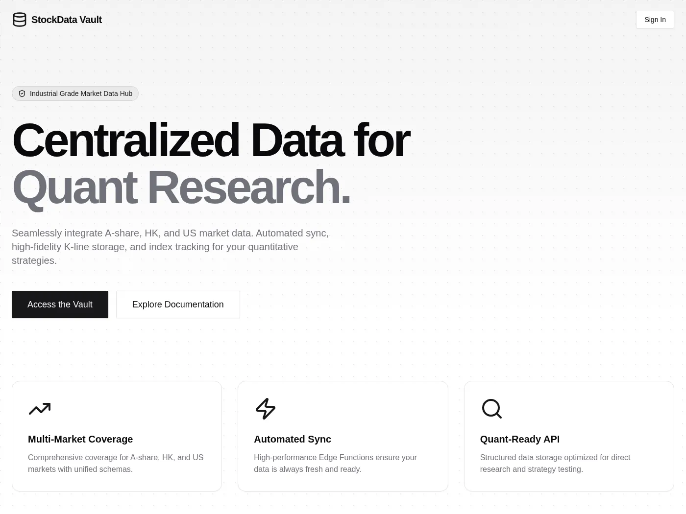 StockData Vault