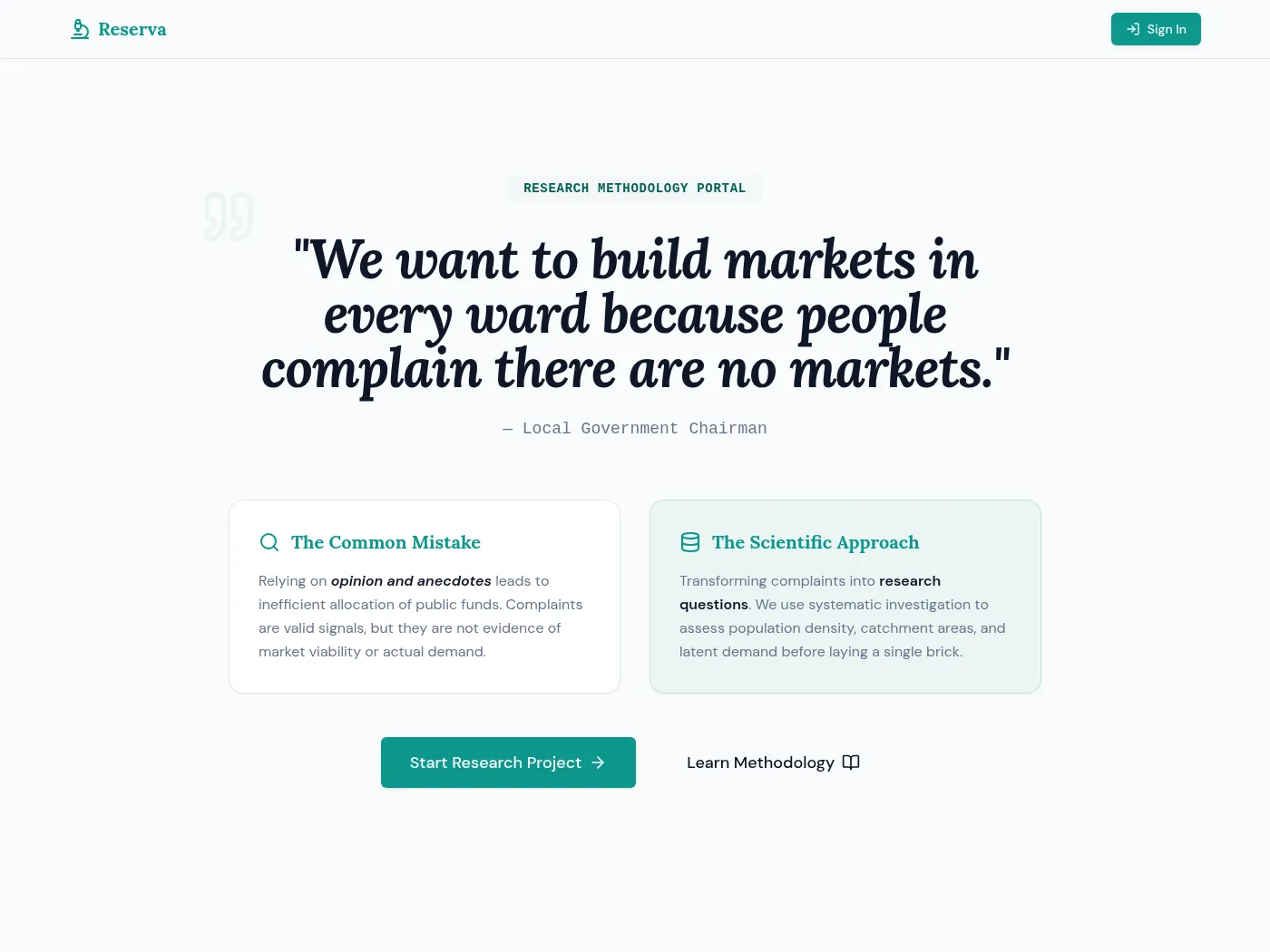 Market Demand Research Portal
