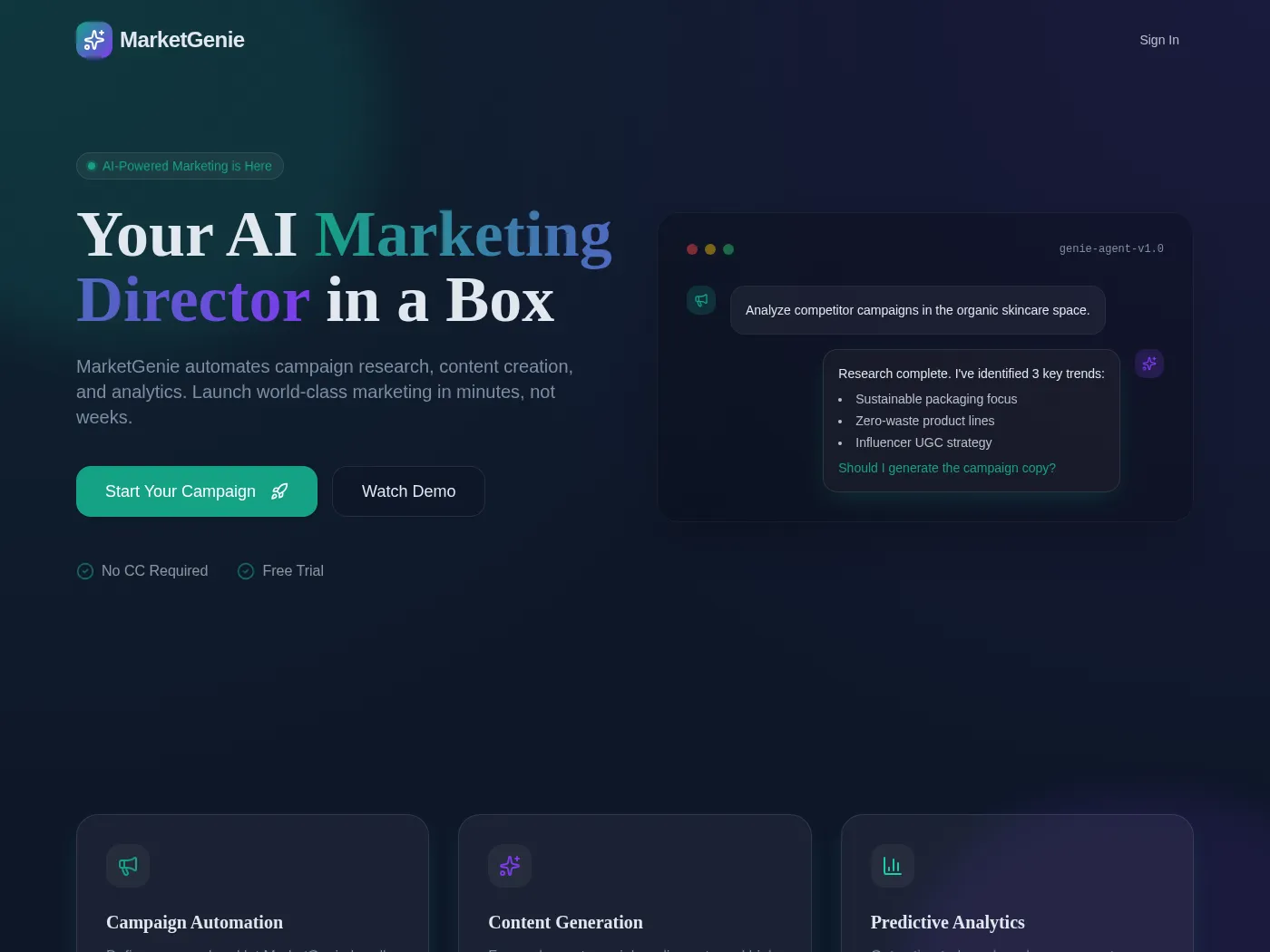 MarketGenie Agent