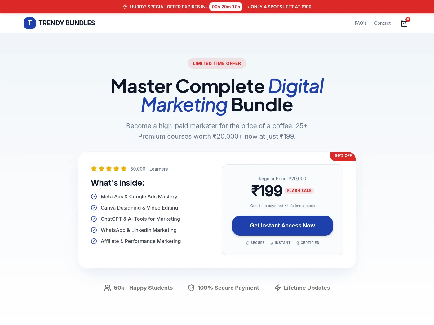 Marketing Combo Landing
