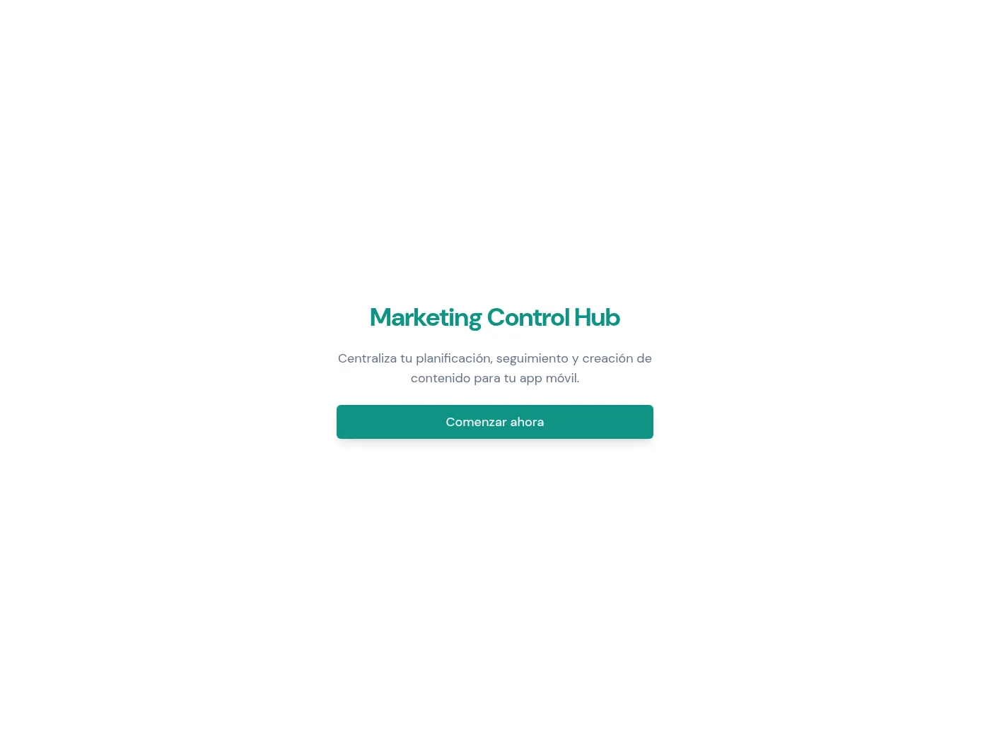 Marketing Control Hub
