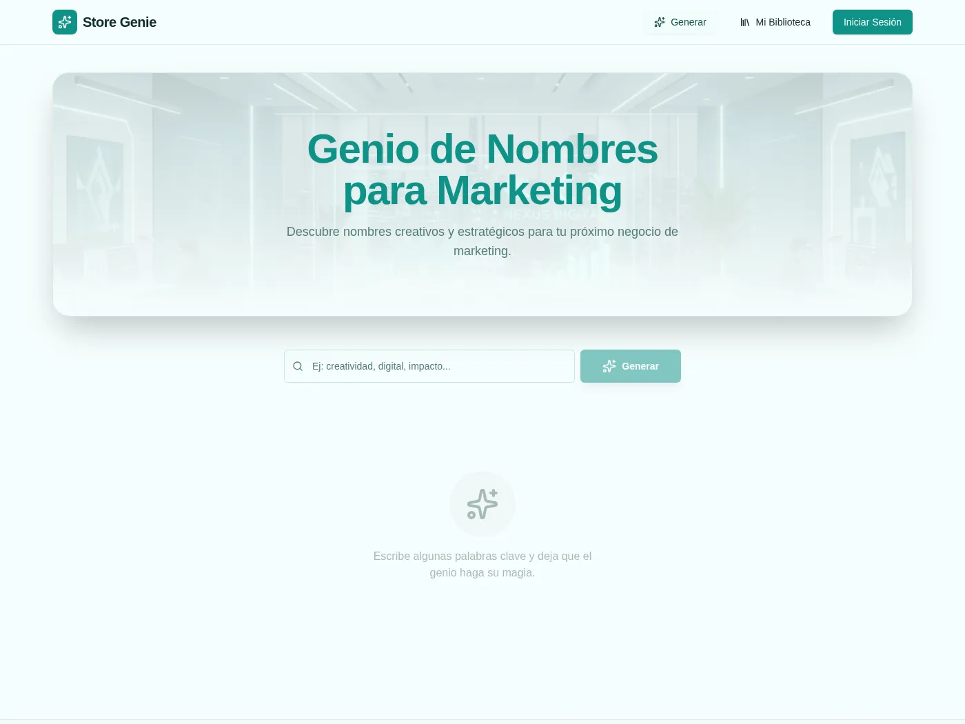 Marketing Store Names Genie