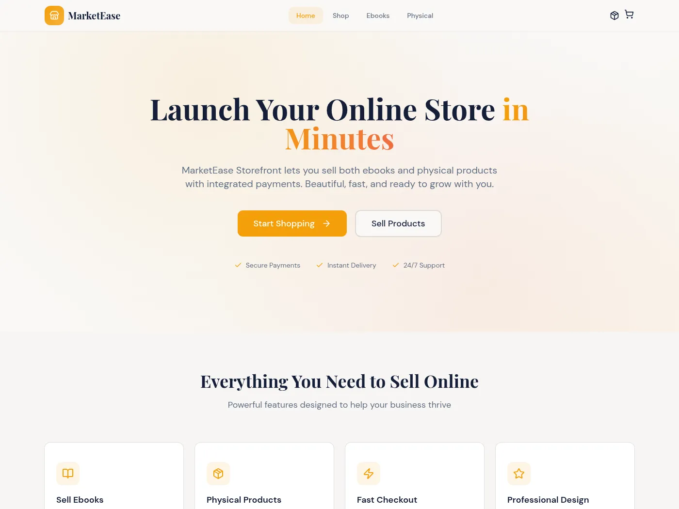 MarketEase Storefront