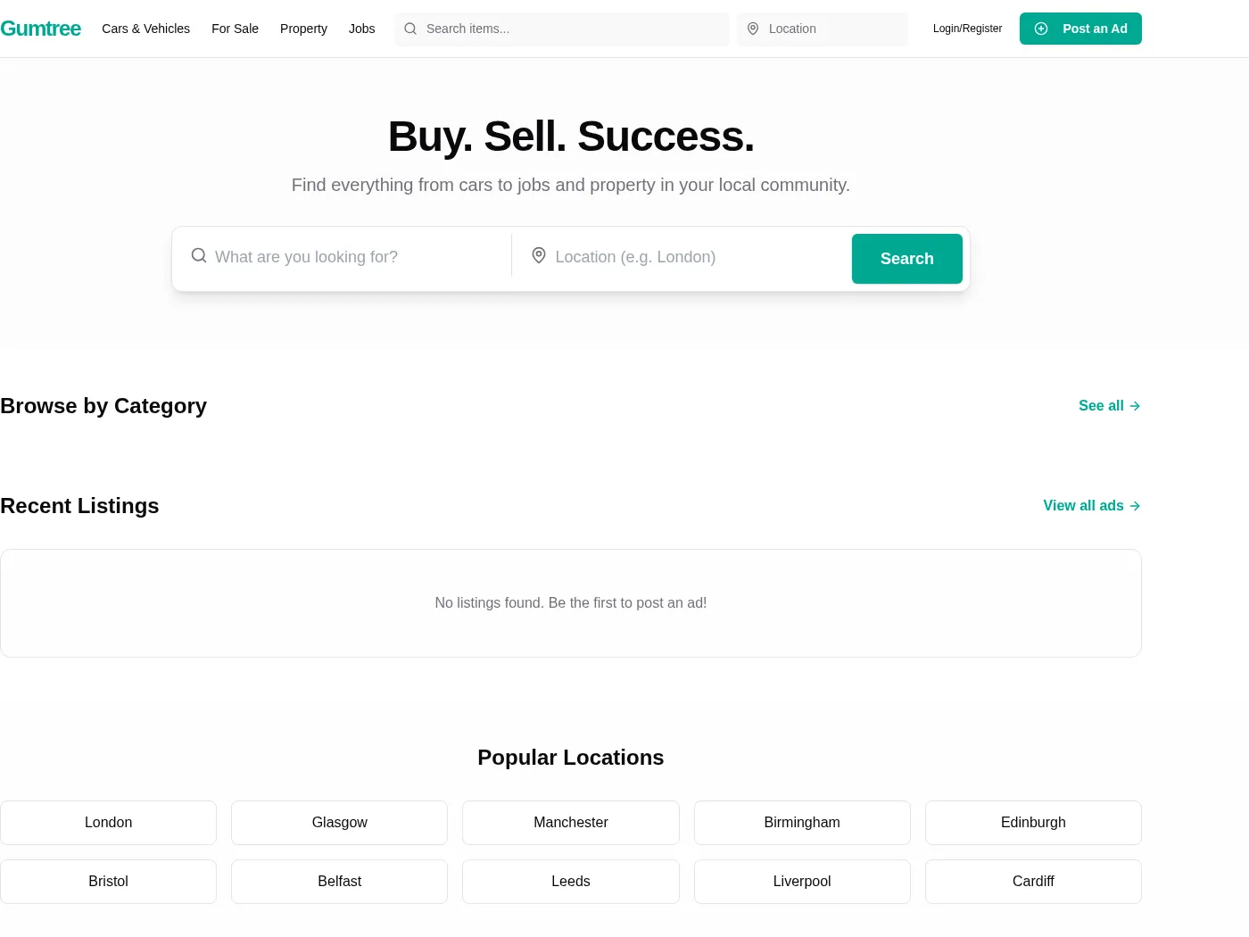 Gumtree Marketplace Clone