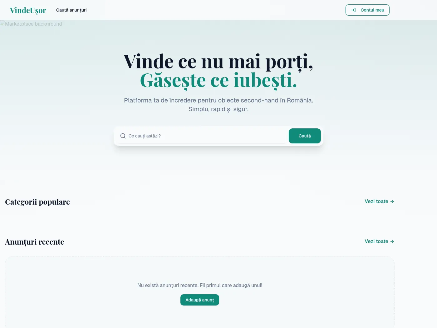 VindeUșor Online Marketplace