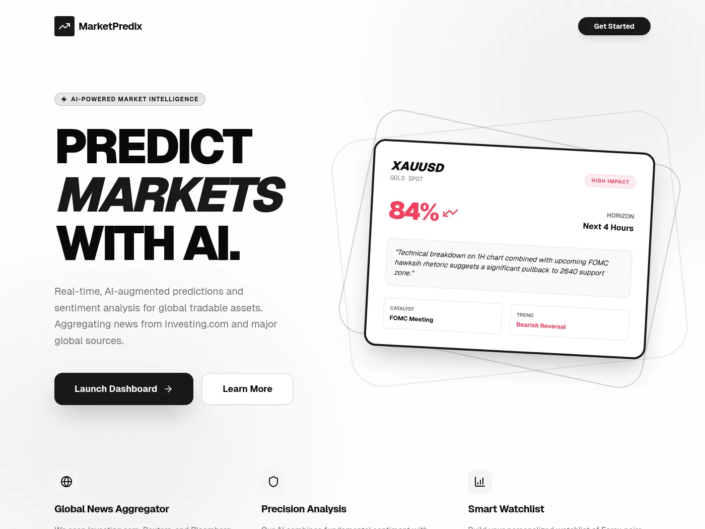 MarketPredix Dashboard