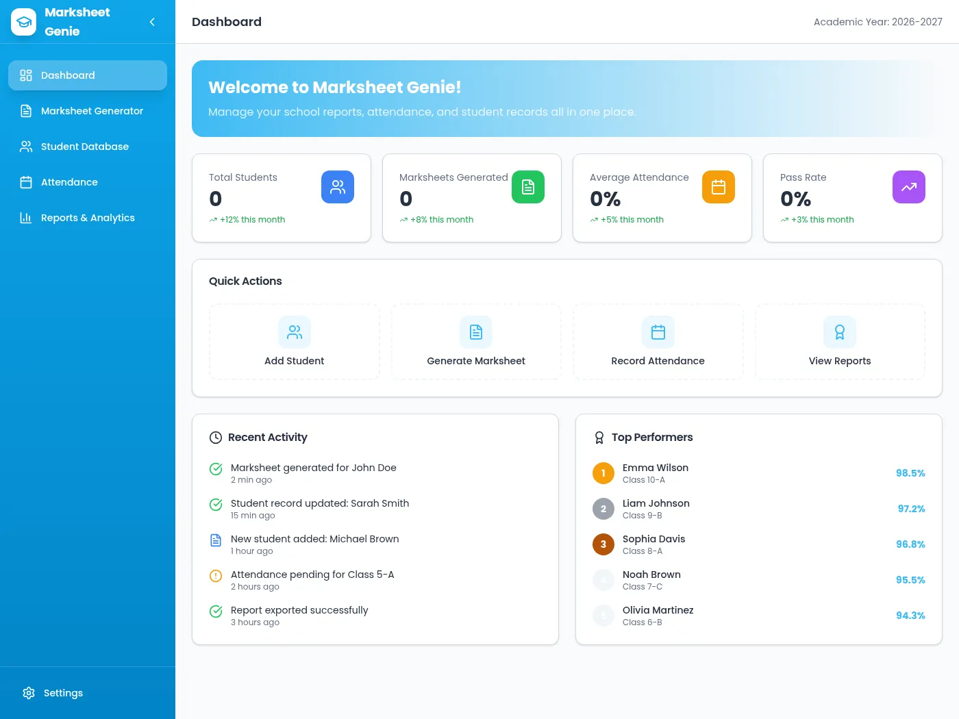 Marksheet Genie