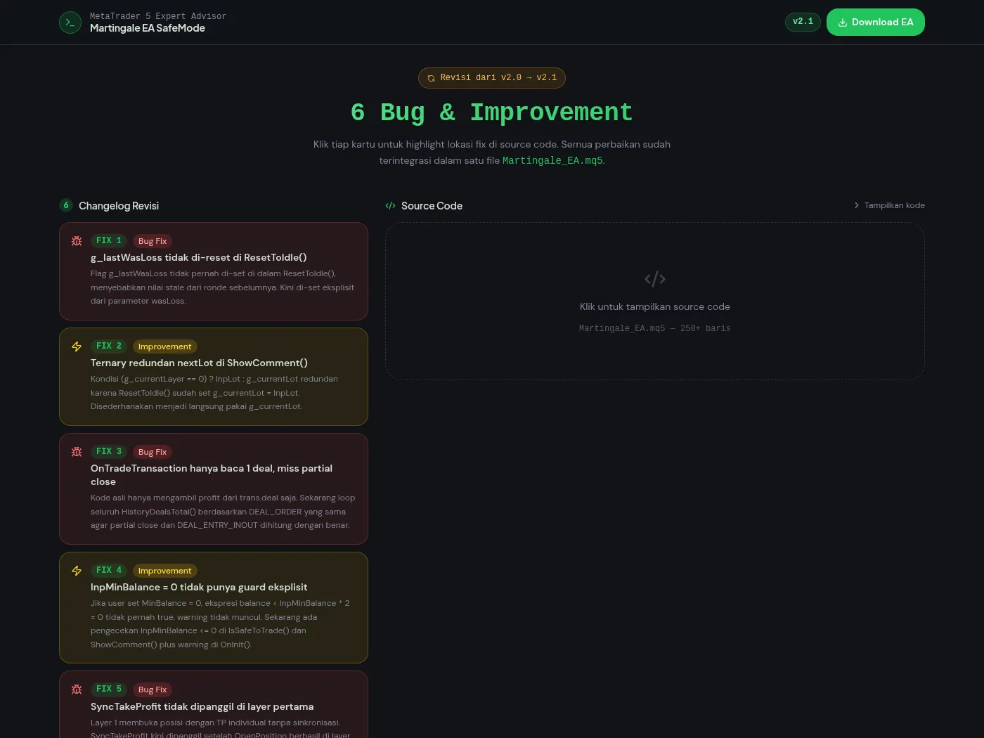 Martingale EA SafeMode