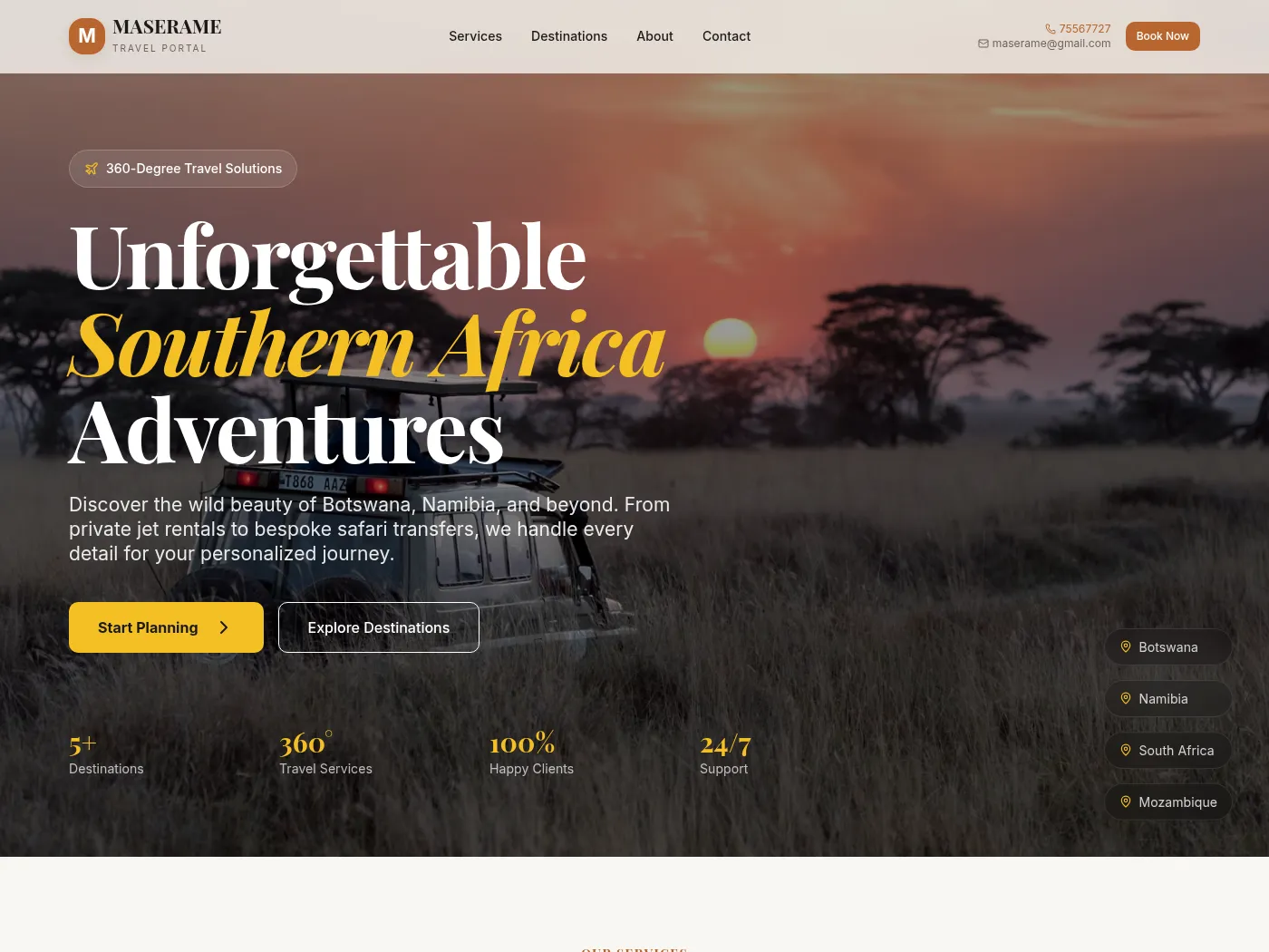 Maserame Travel Portal