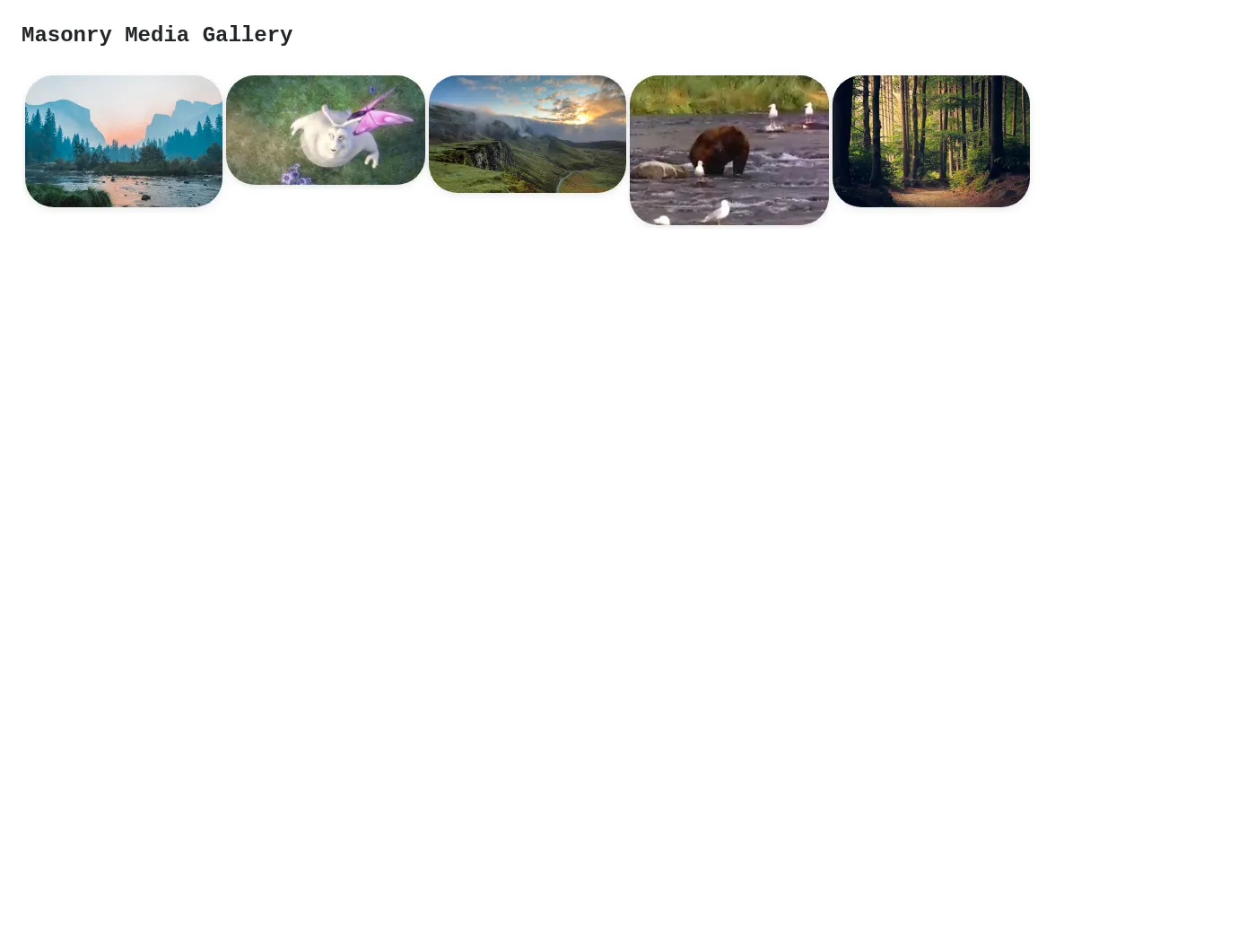 Masonry Media Gallery