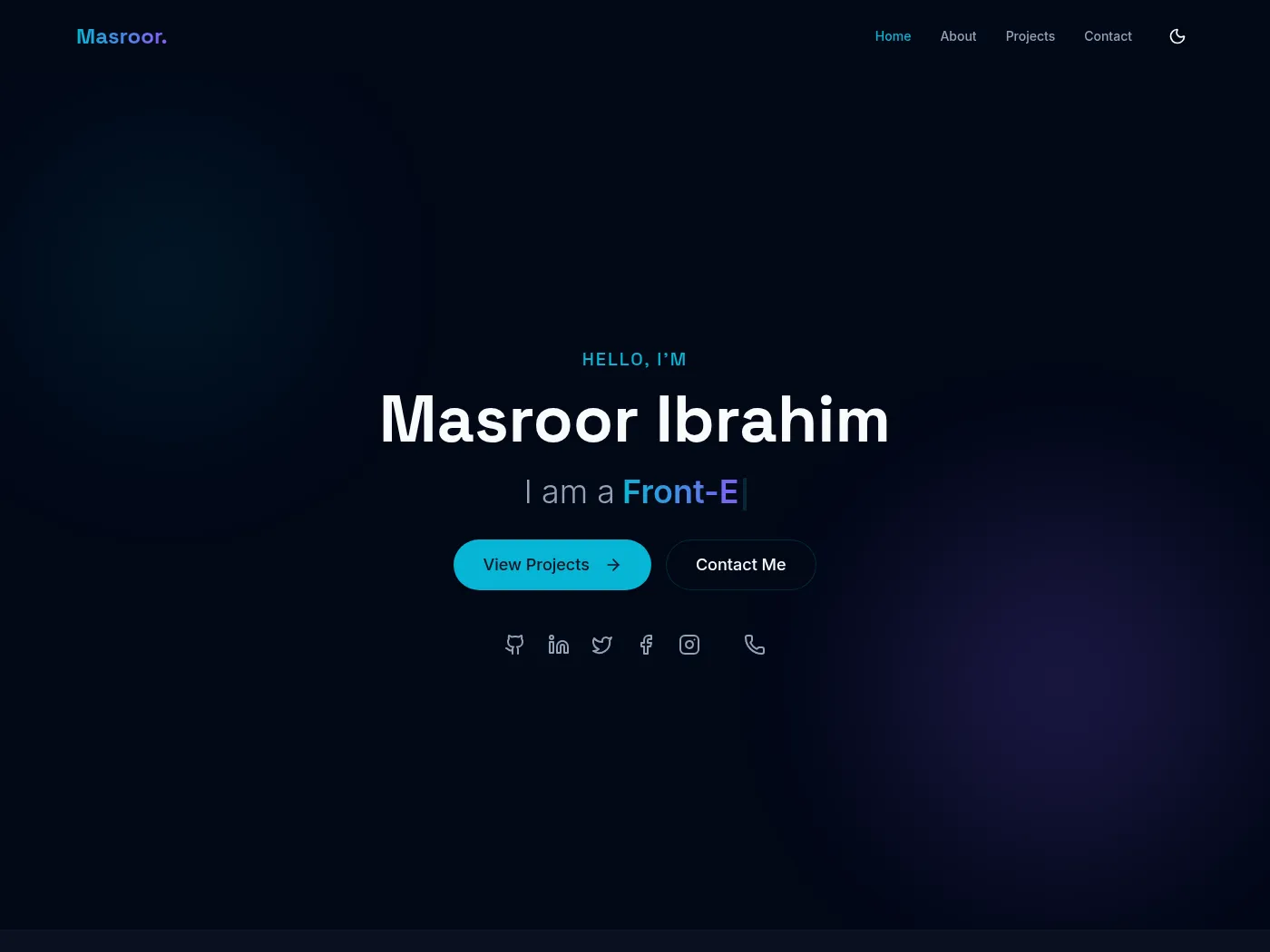 Masroor Ibrahim Portfolio