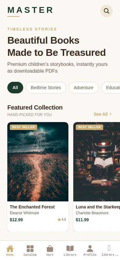 MASTER Luxury Storybook App