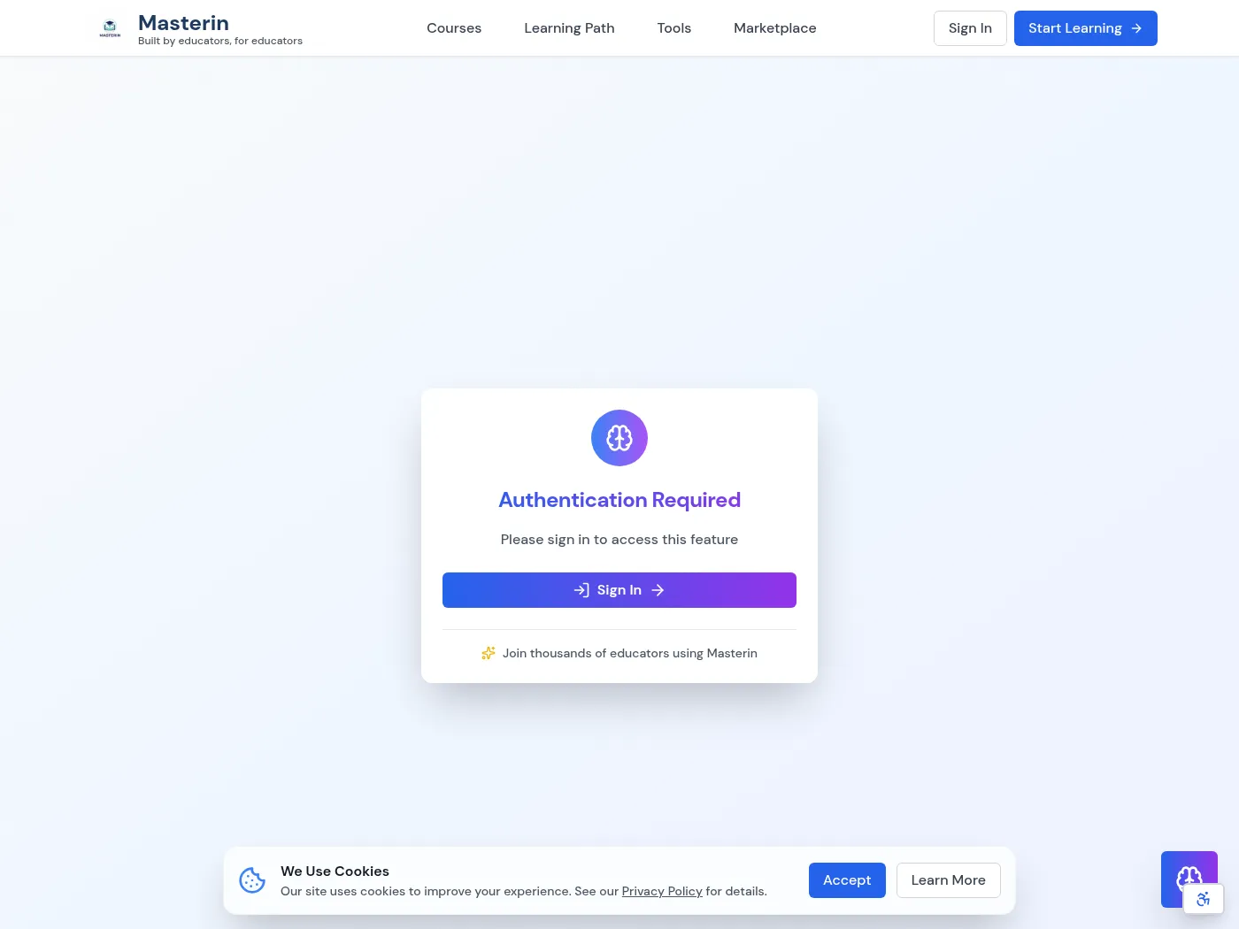 Masterin Learning Platform