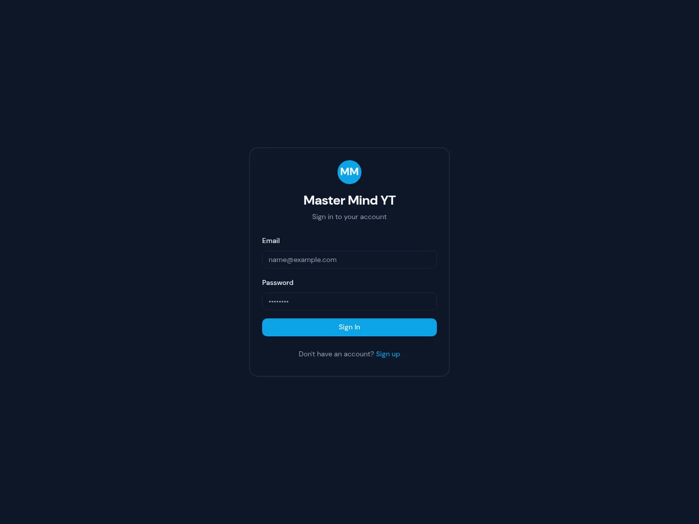 MastermindYT Dashboard Clone