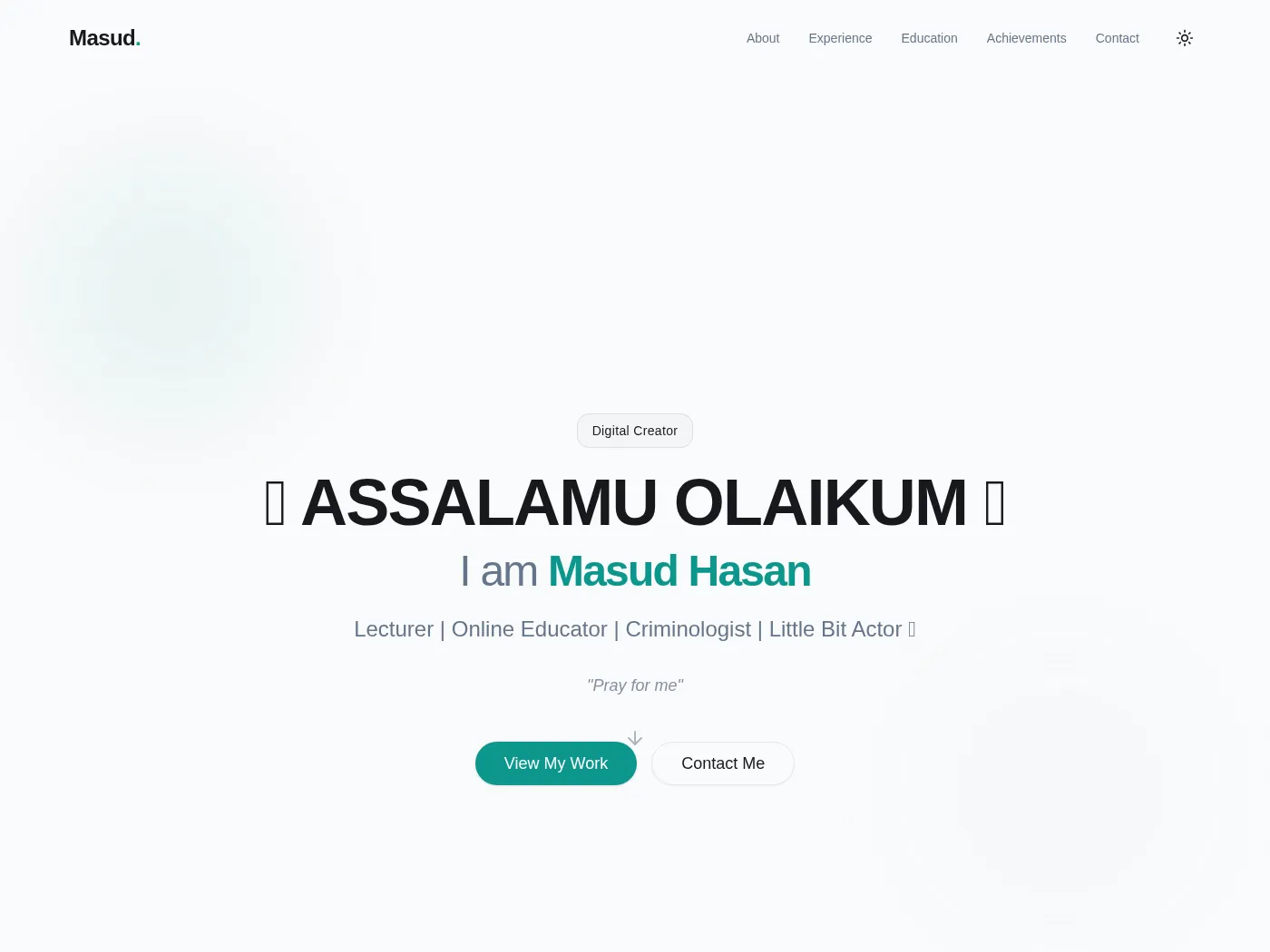 Masud Hasan Portfolio