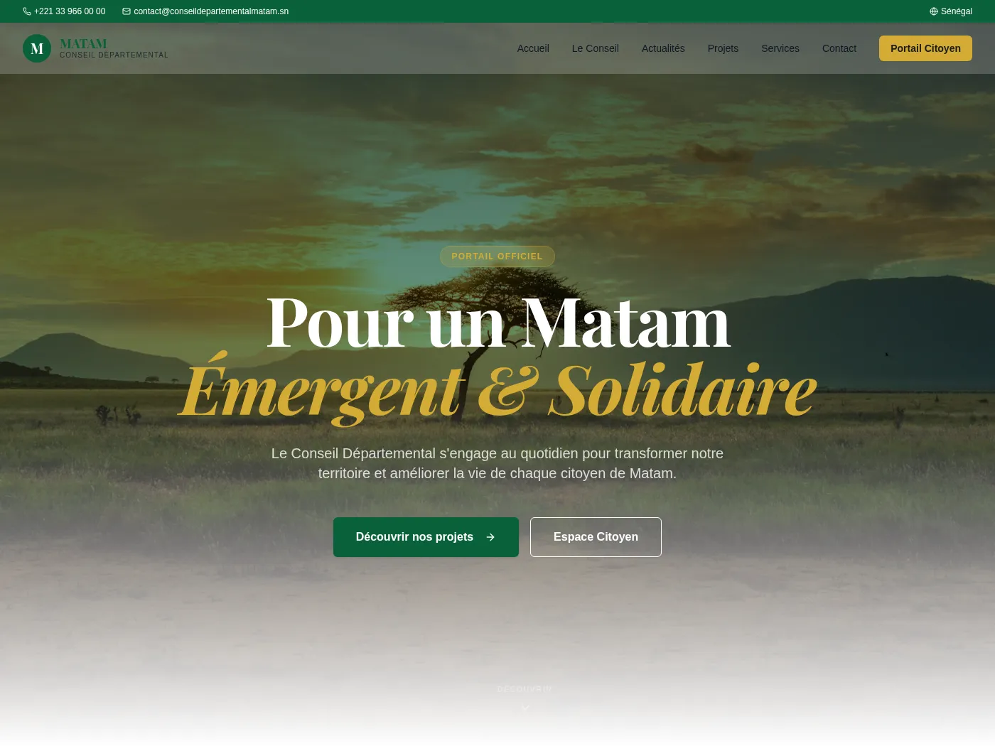 CONSEIL DEPARTEMENTAL DE MATAM