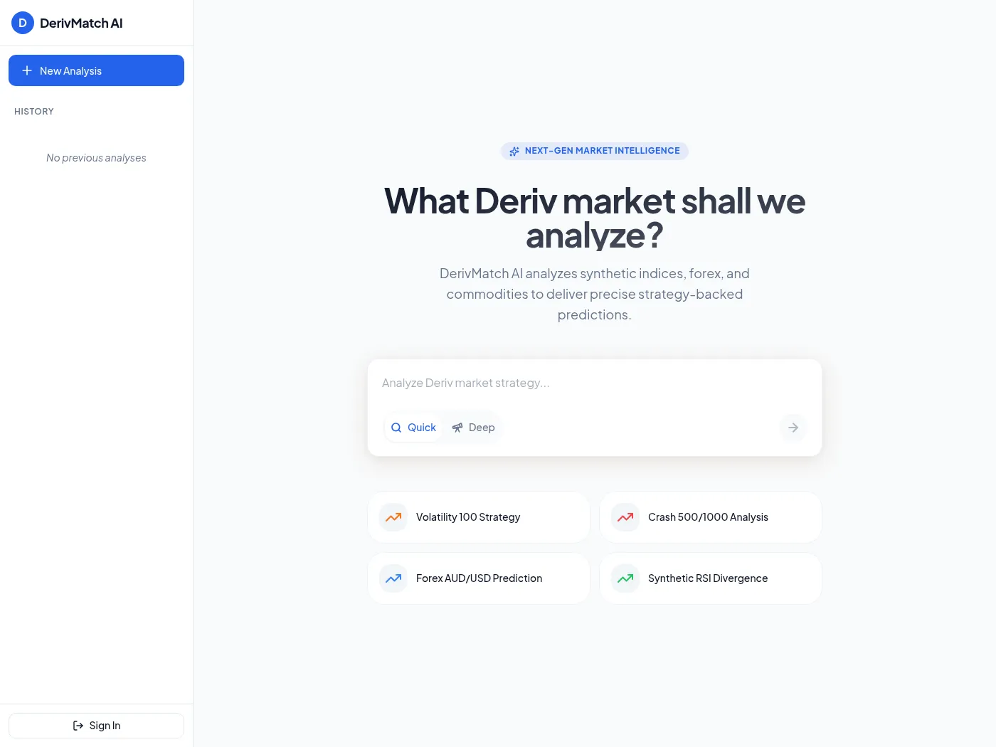 DerivMatch AI Analyzer