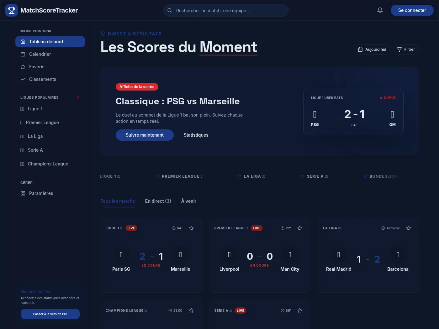 MatchScore Tracker