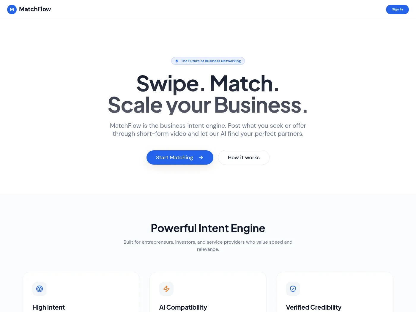 MatchFlow Web Platform