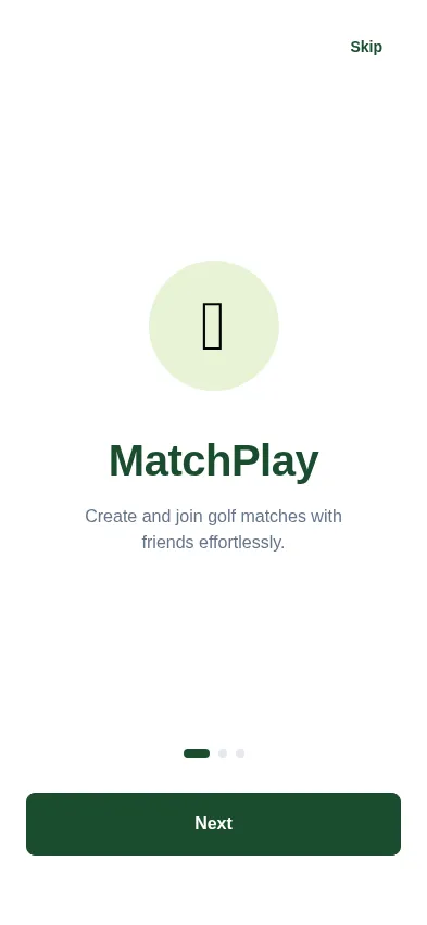 MatchPlay Golf App