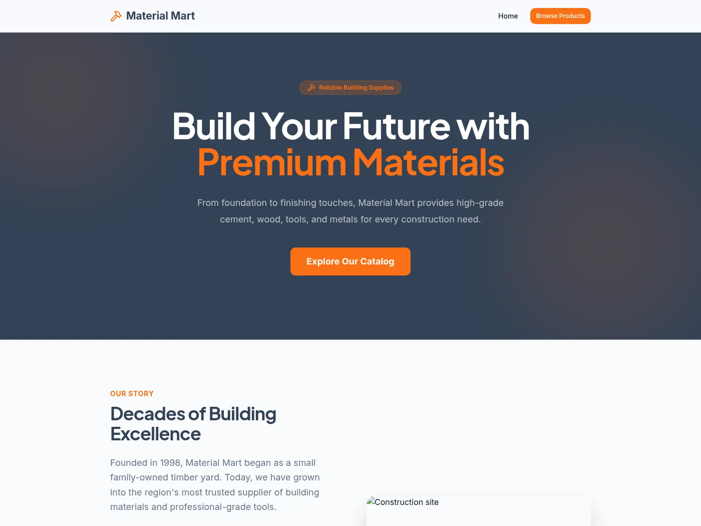 Material Mart Webpage
