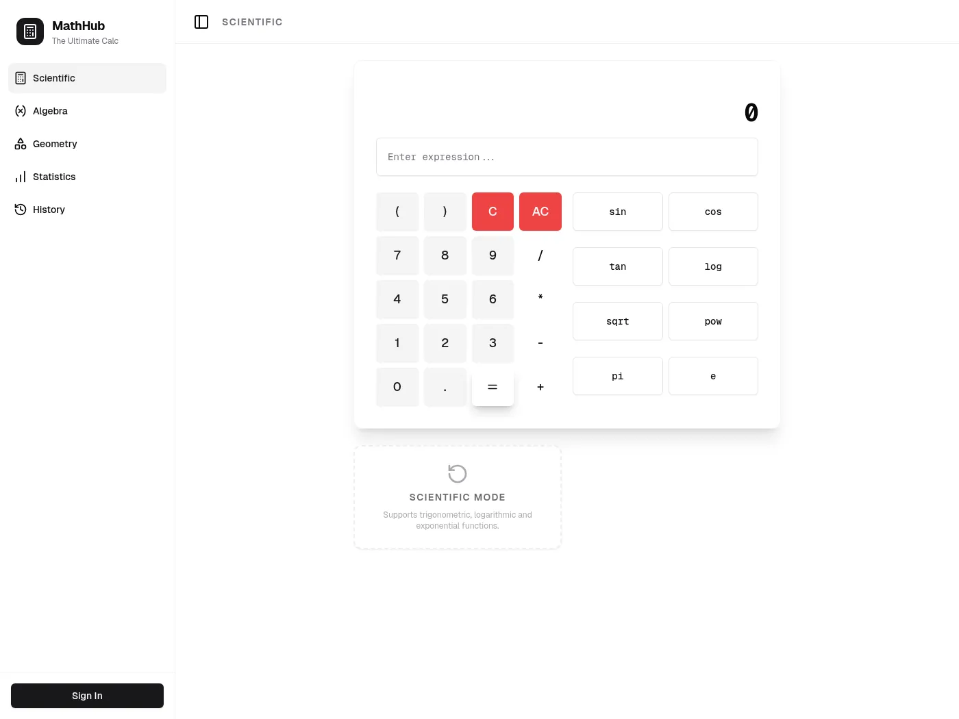Ultimate Math Calculator