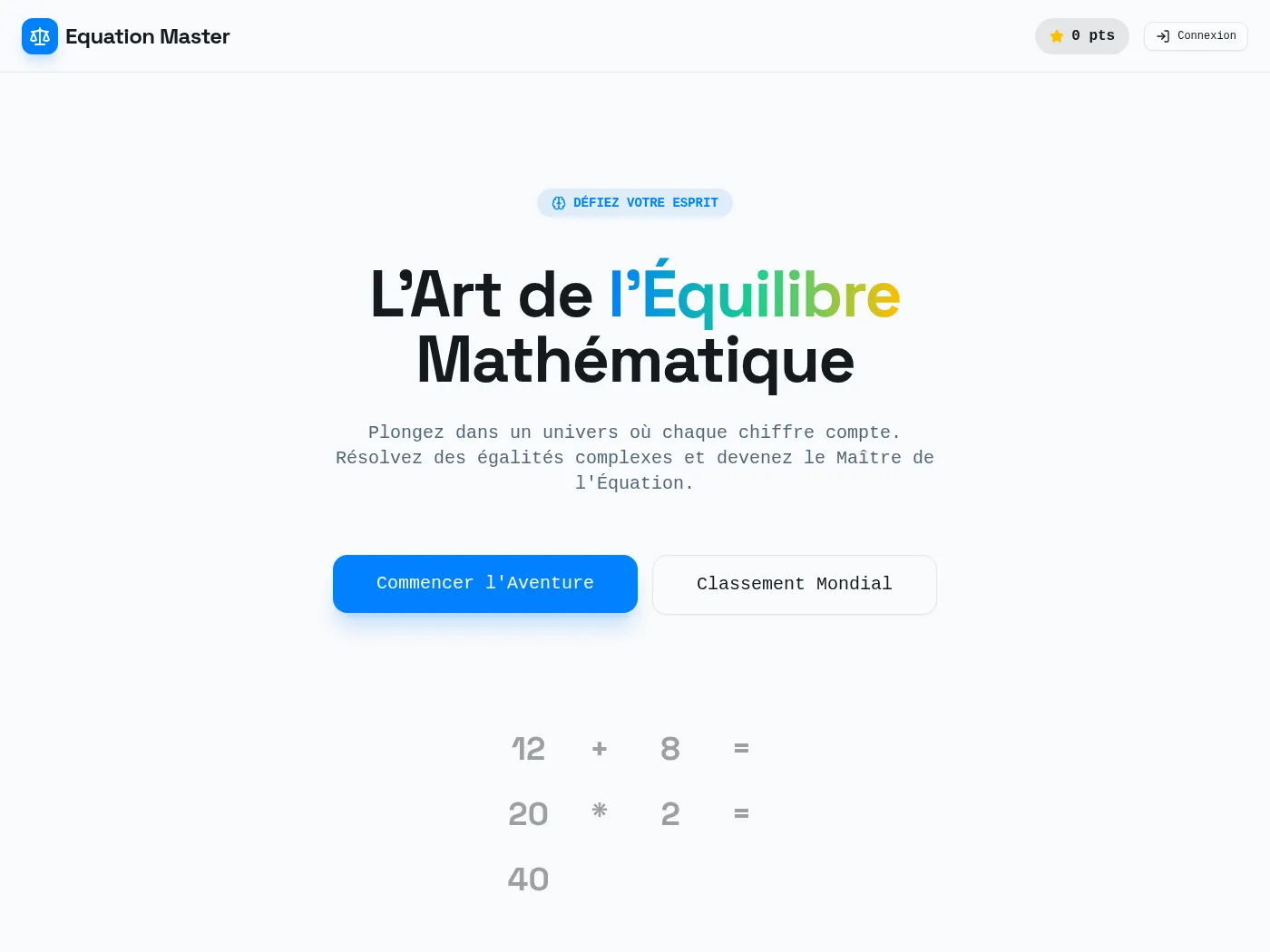 Math Equality Game