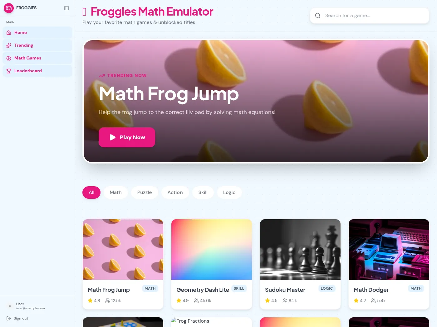 Froggies Math Emulator