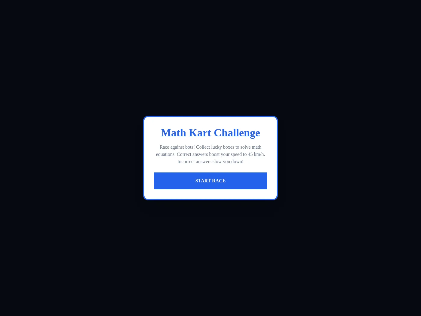Math Kart Challenge