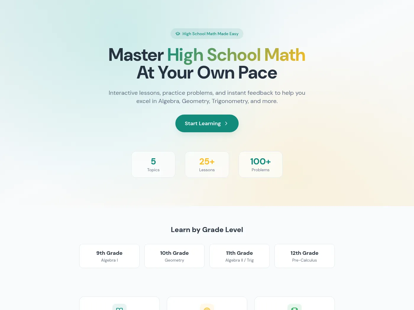 High School Math Helper