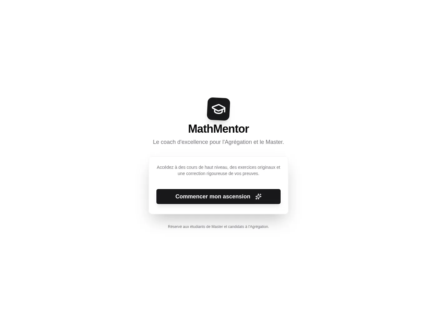 MathMentor Agrégation Coach