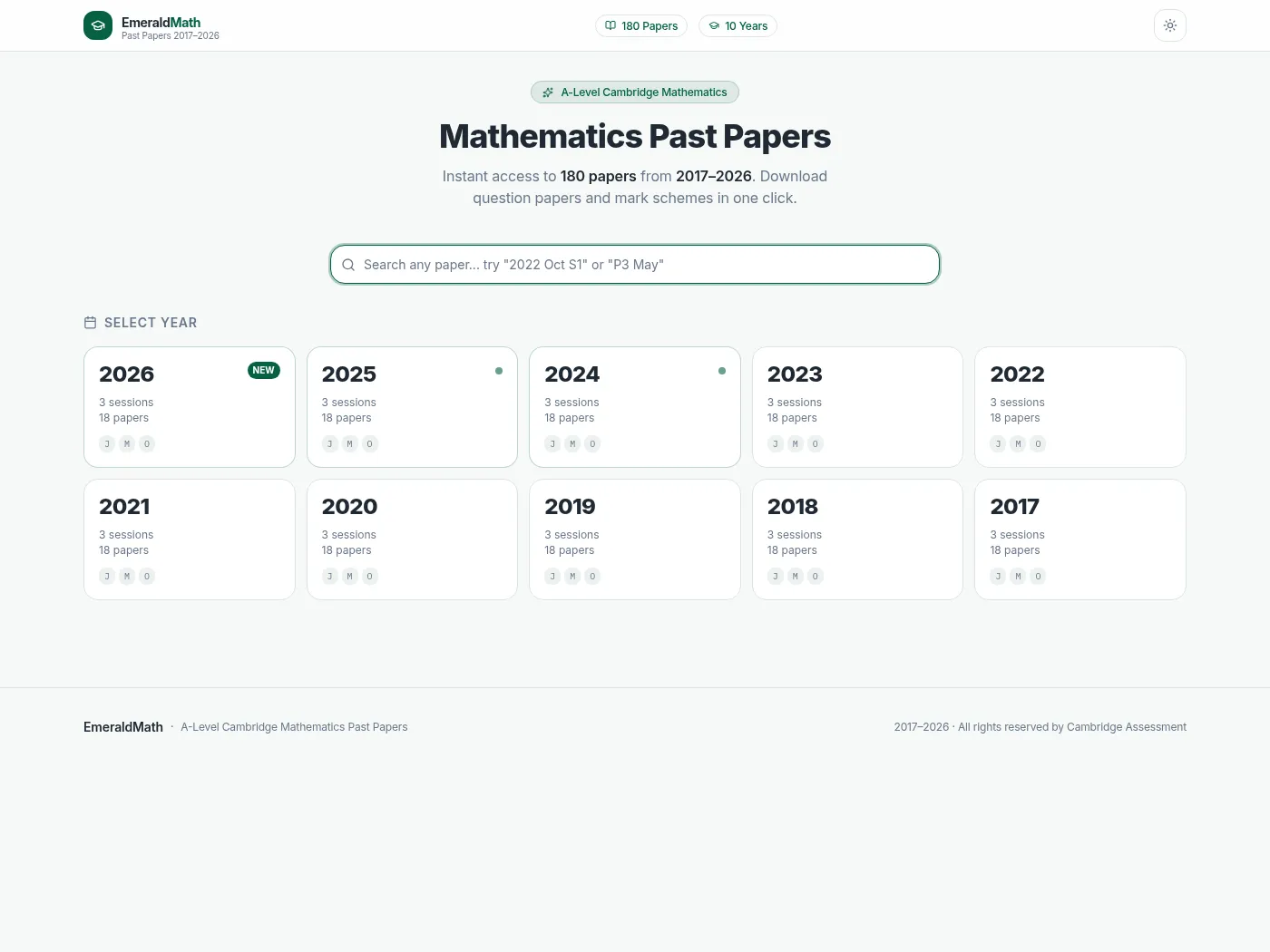Emerald Math Papers