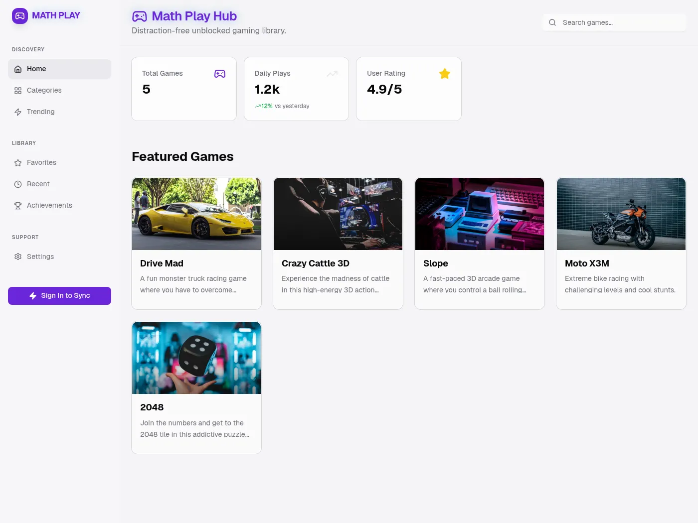 GN-Math Play Hub