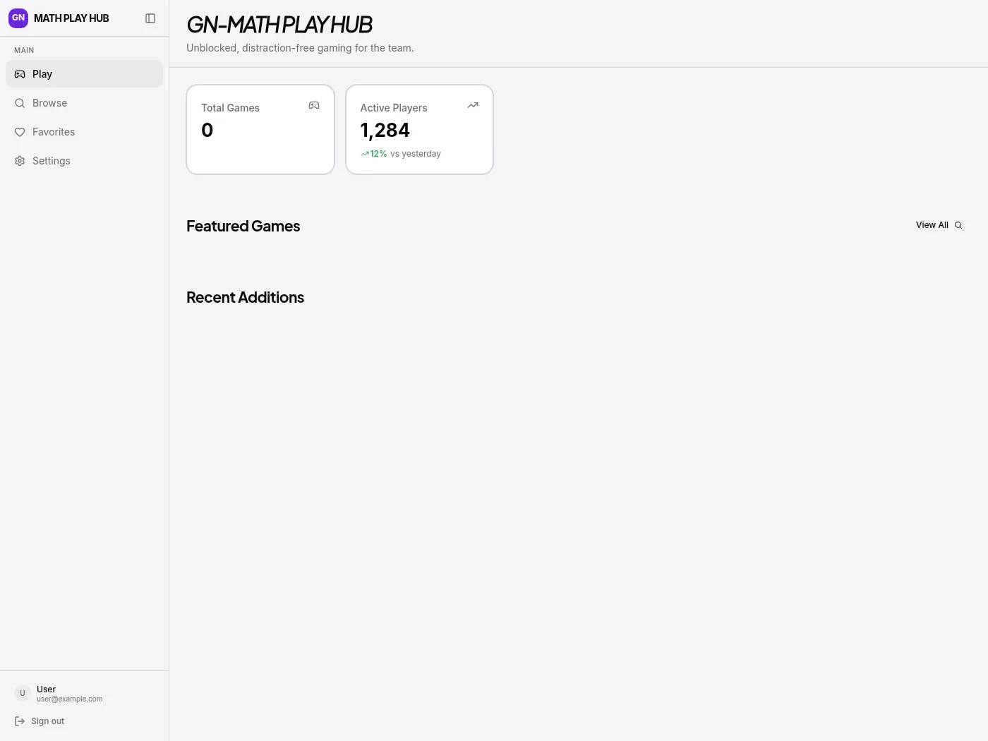 Math Play Hub