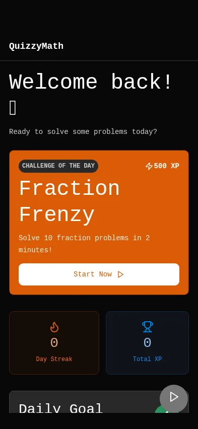 QuizzyMath Home