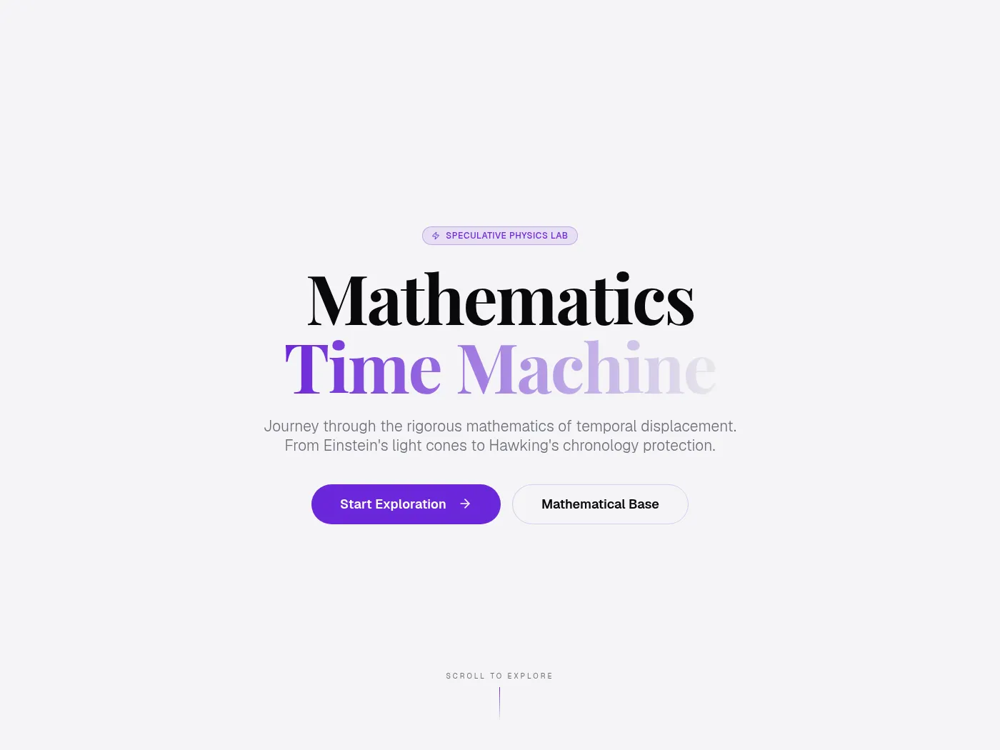 Mathematics Time Machine
