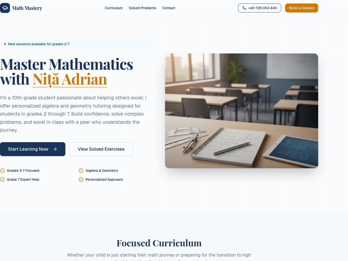 Math Mastery Tutoring