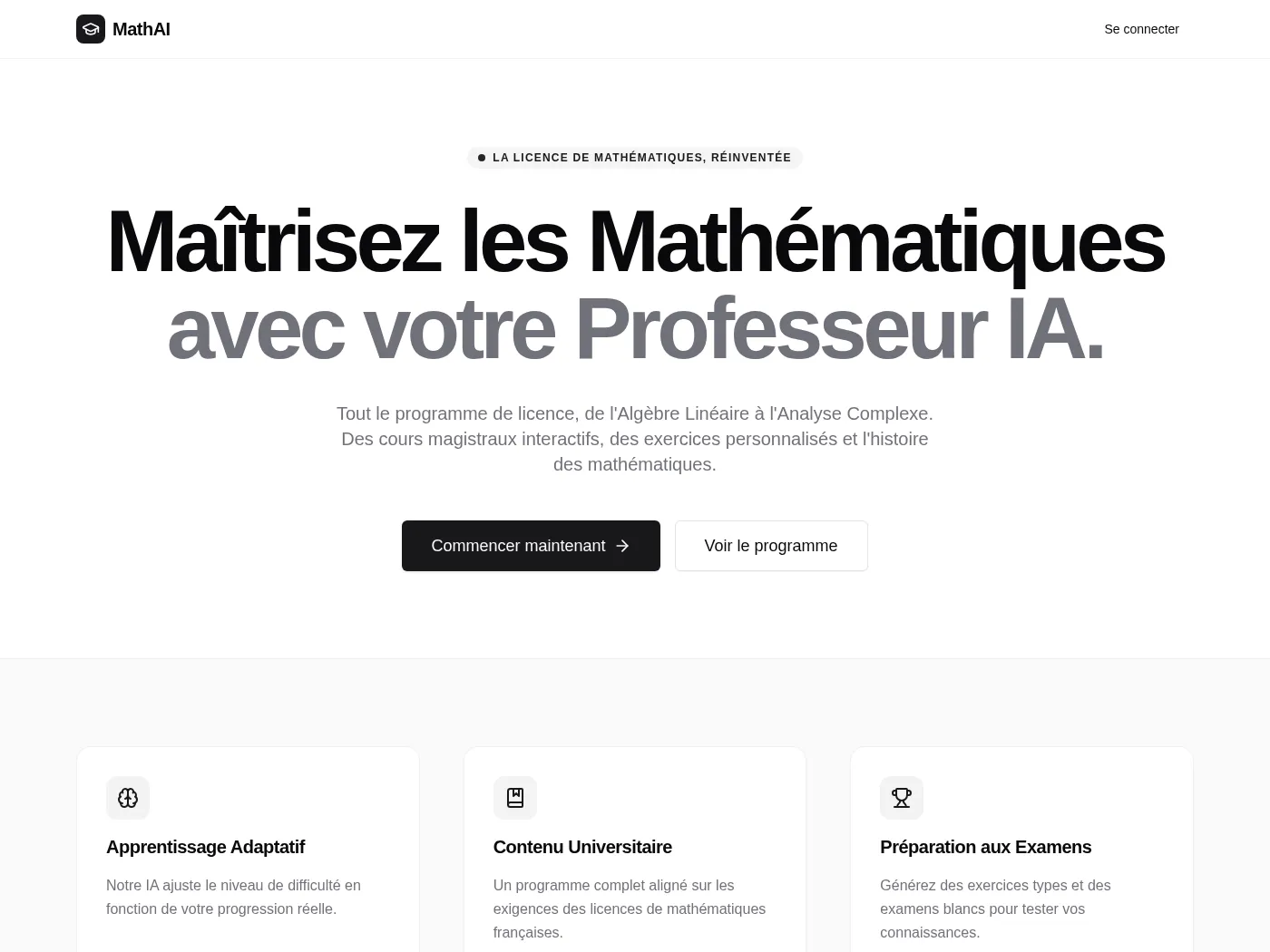 MathAI Professeur