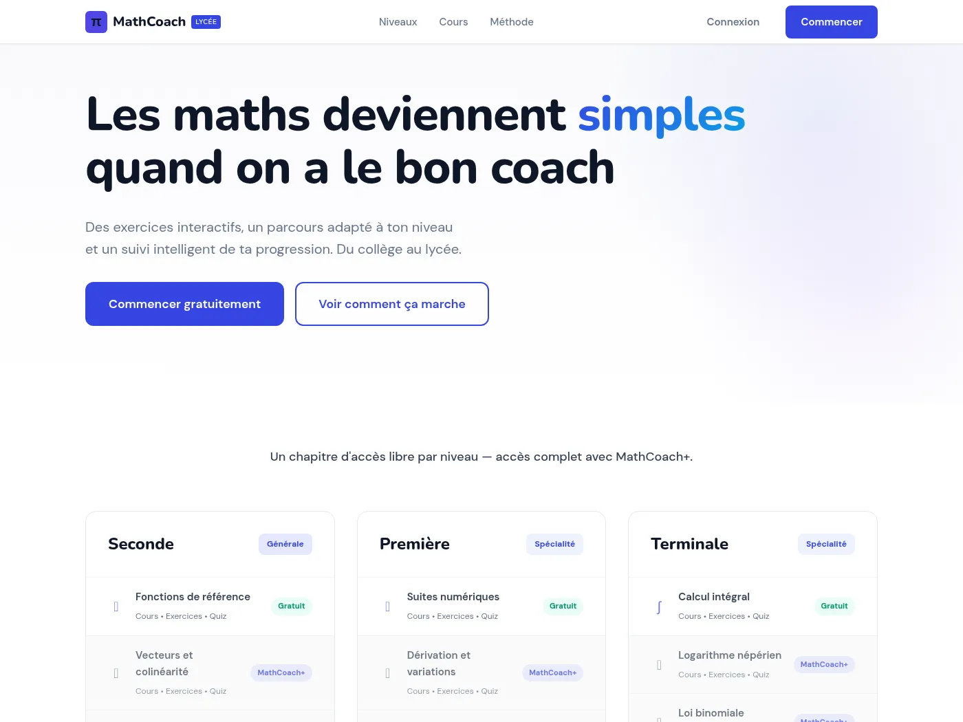 MathCoach Lycée