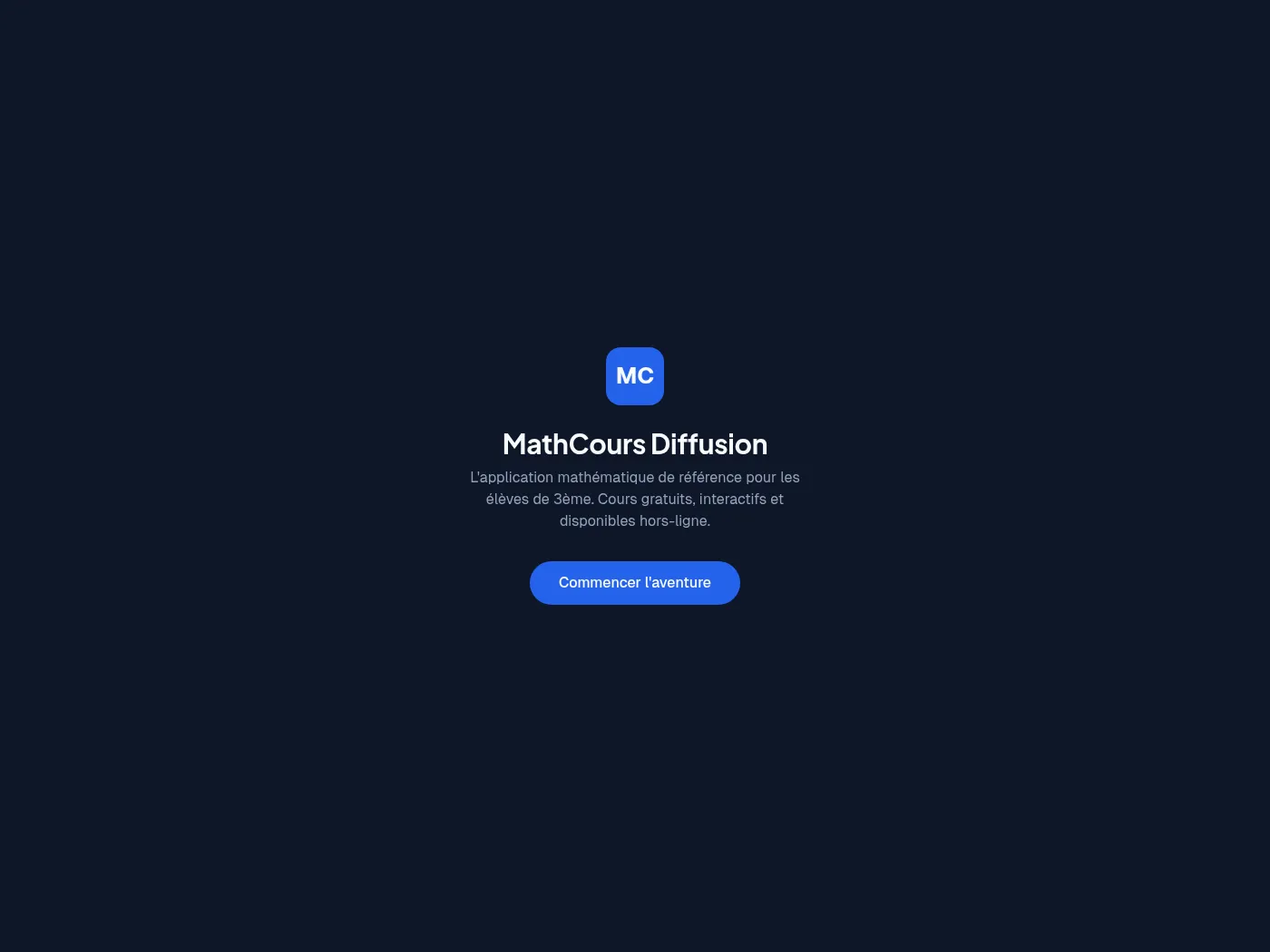 MathCours Diffusion App