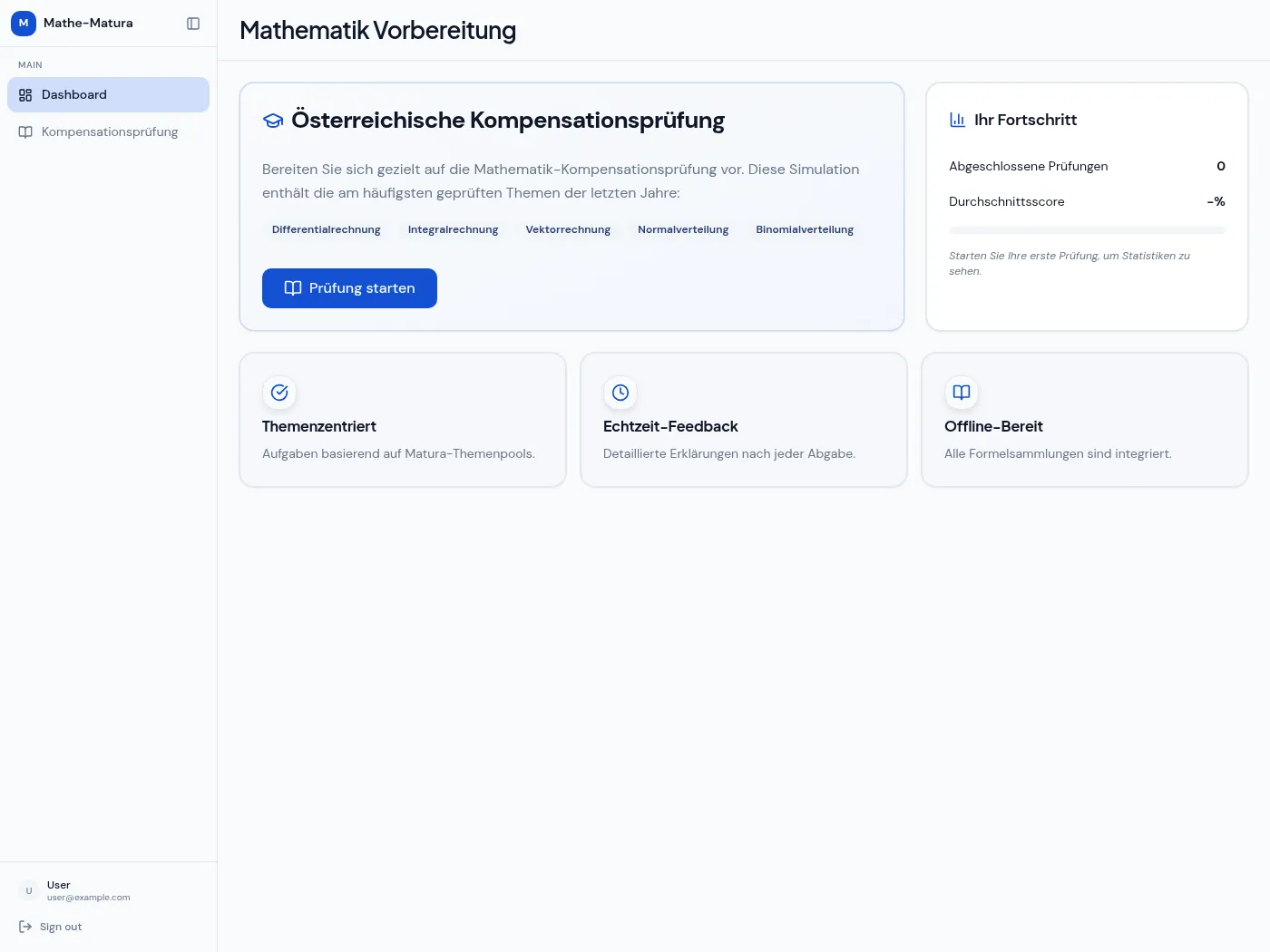Österreich Mathe Kompensationsprüfung