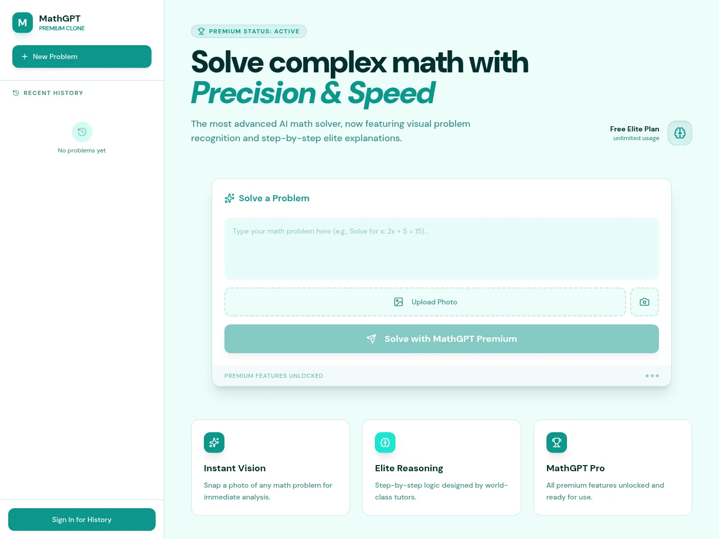 MathGPT Premium Clone