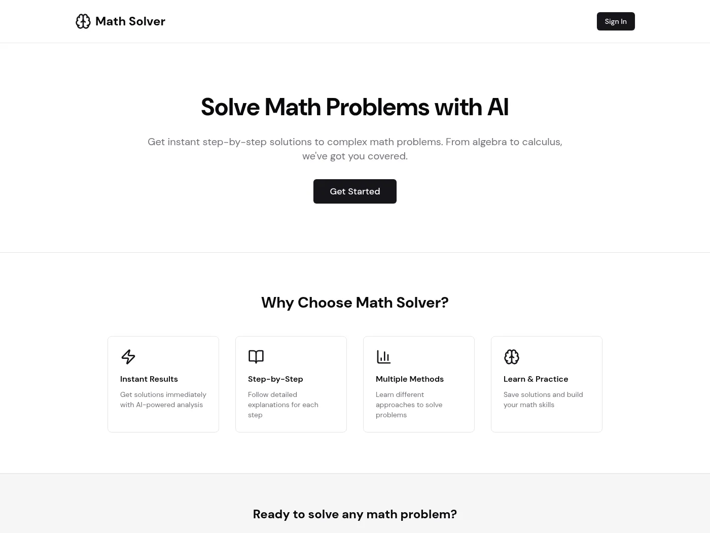 Maths Problem Solver